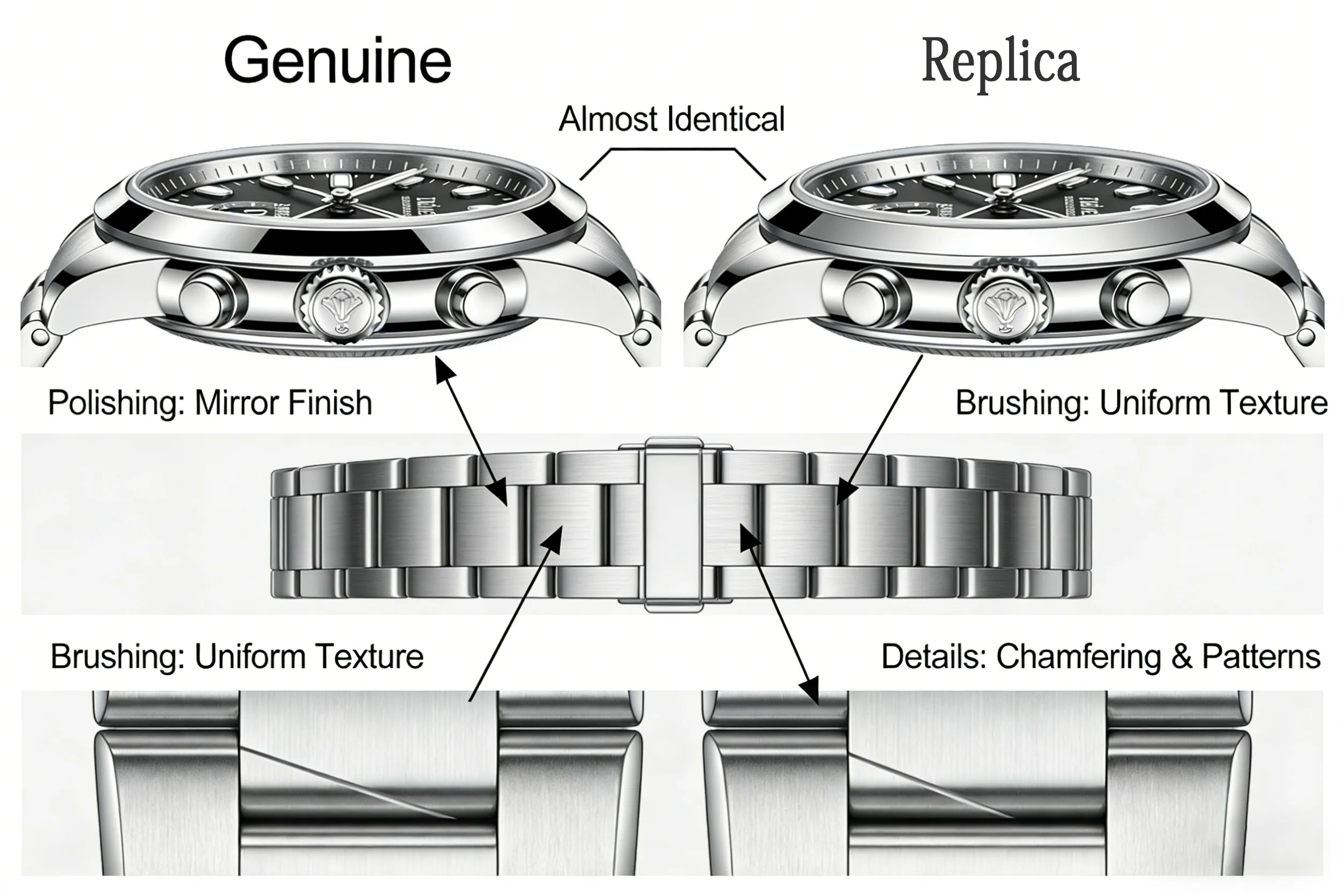 Replica Watch Finishing Techniques Explained: Polishing, Brushing, and ...